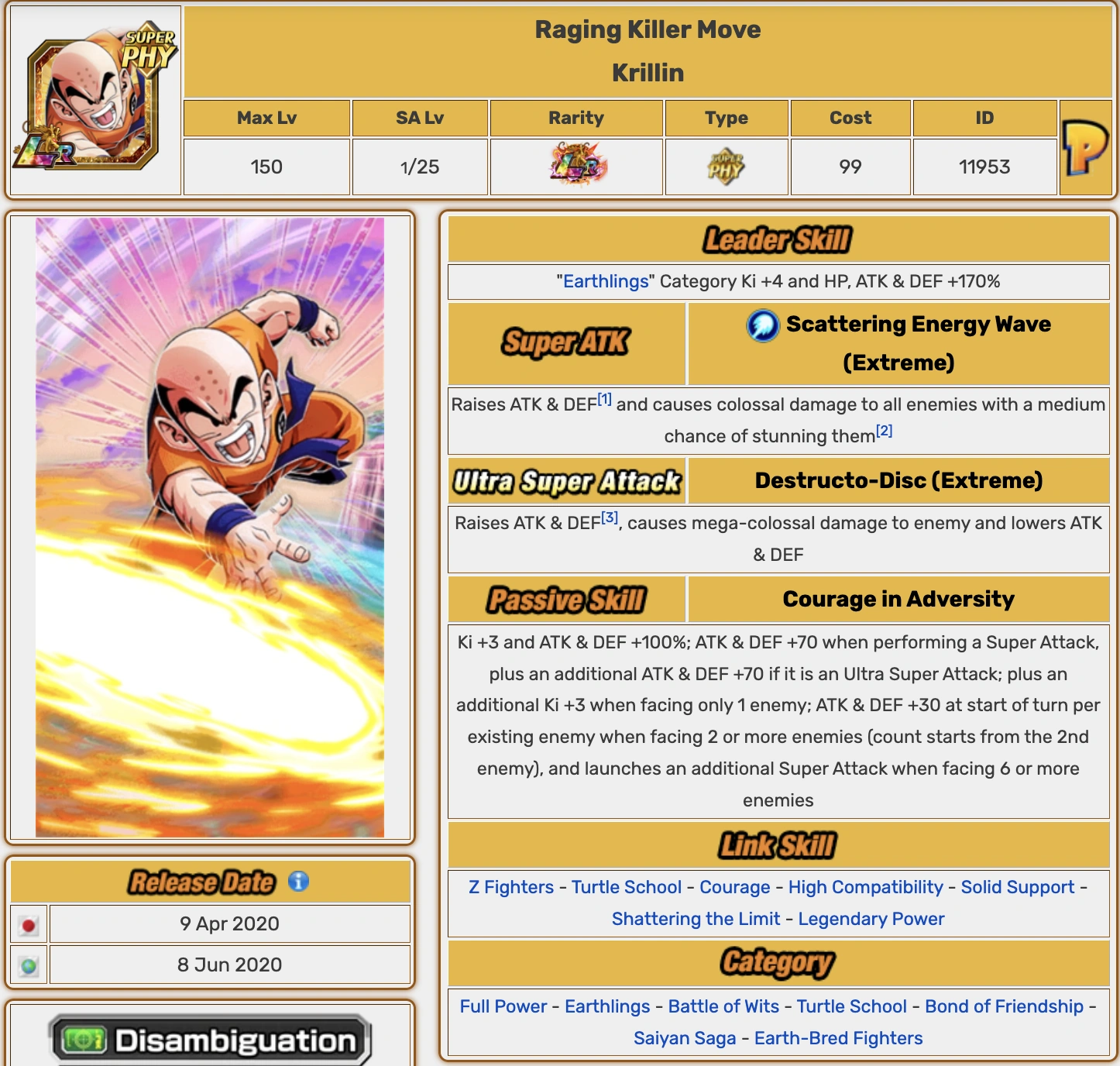 Raging Killer Move - Krillin | EZA Concept | Fandom