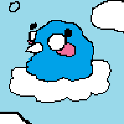 blue borb sitting on a cloud | Fandom