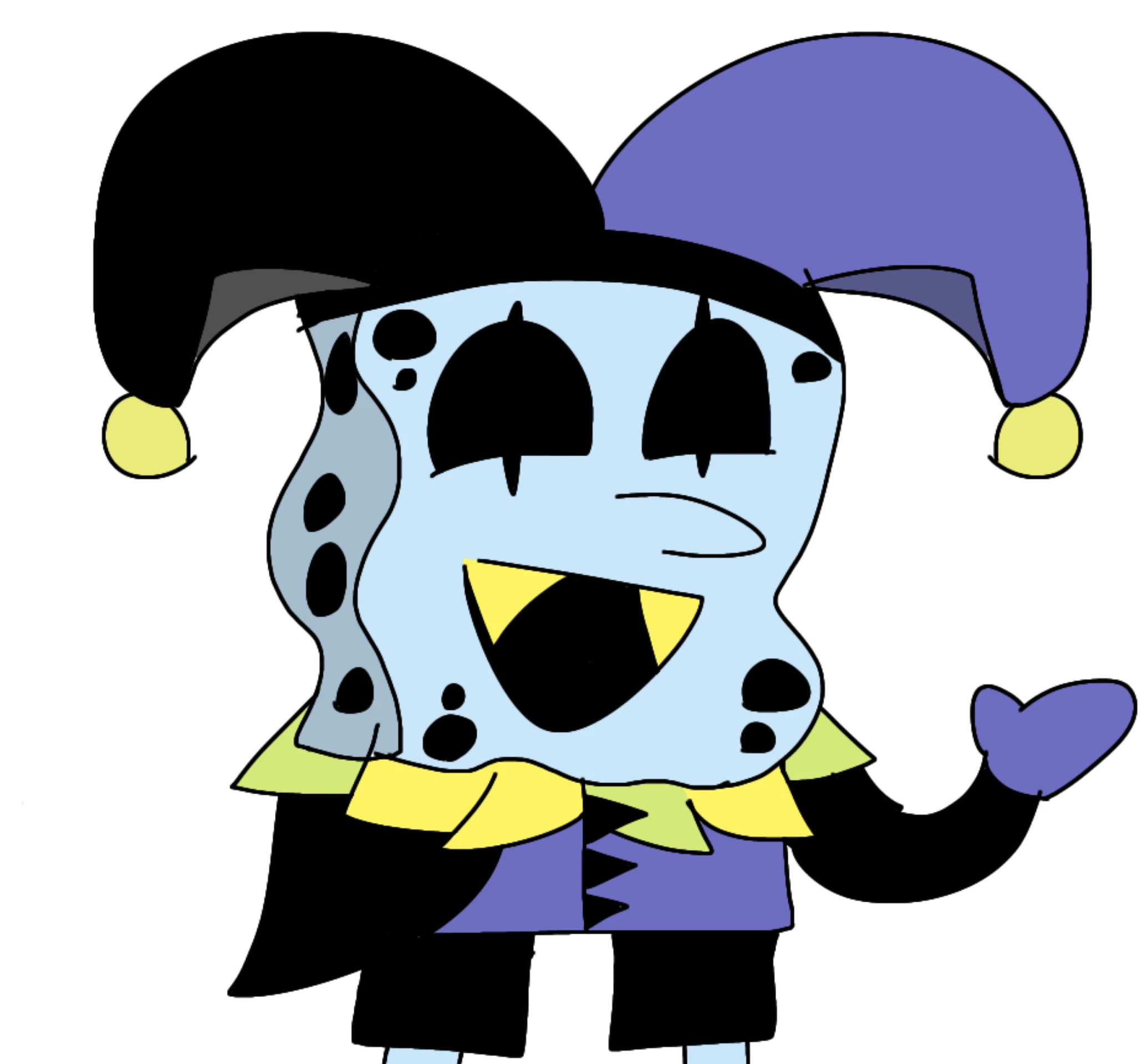 Today I drew SpongeBob as Jevil! | Fandom