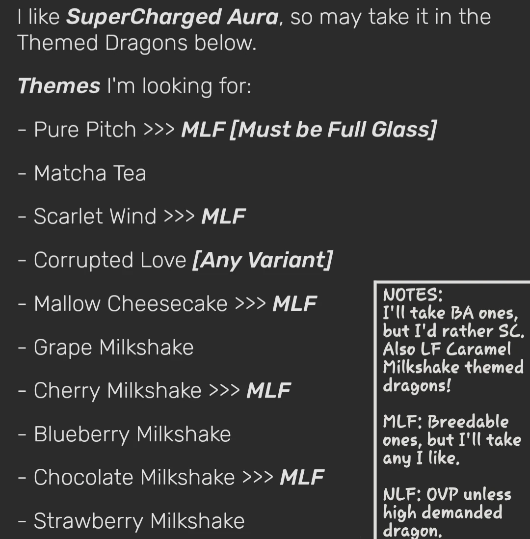 Trading 1M THL G405 Amaris for multiple FM Themed Dragons with the ...