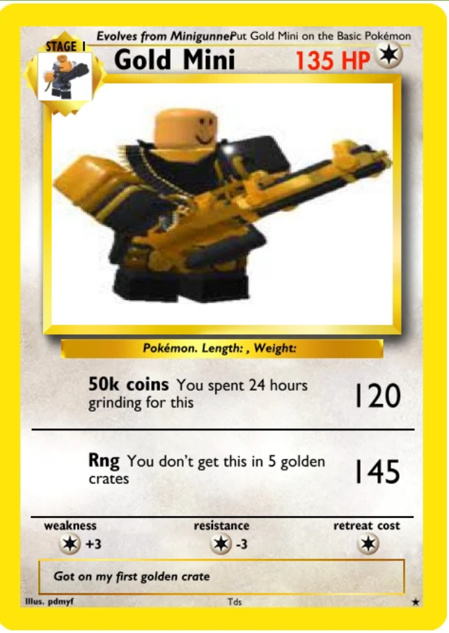 Gold mini as a Pokémon card | Fandom