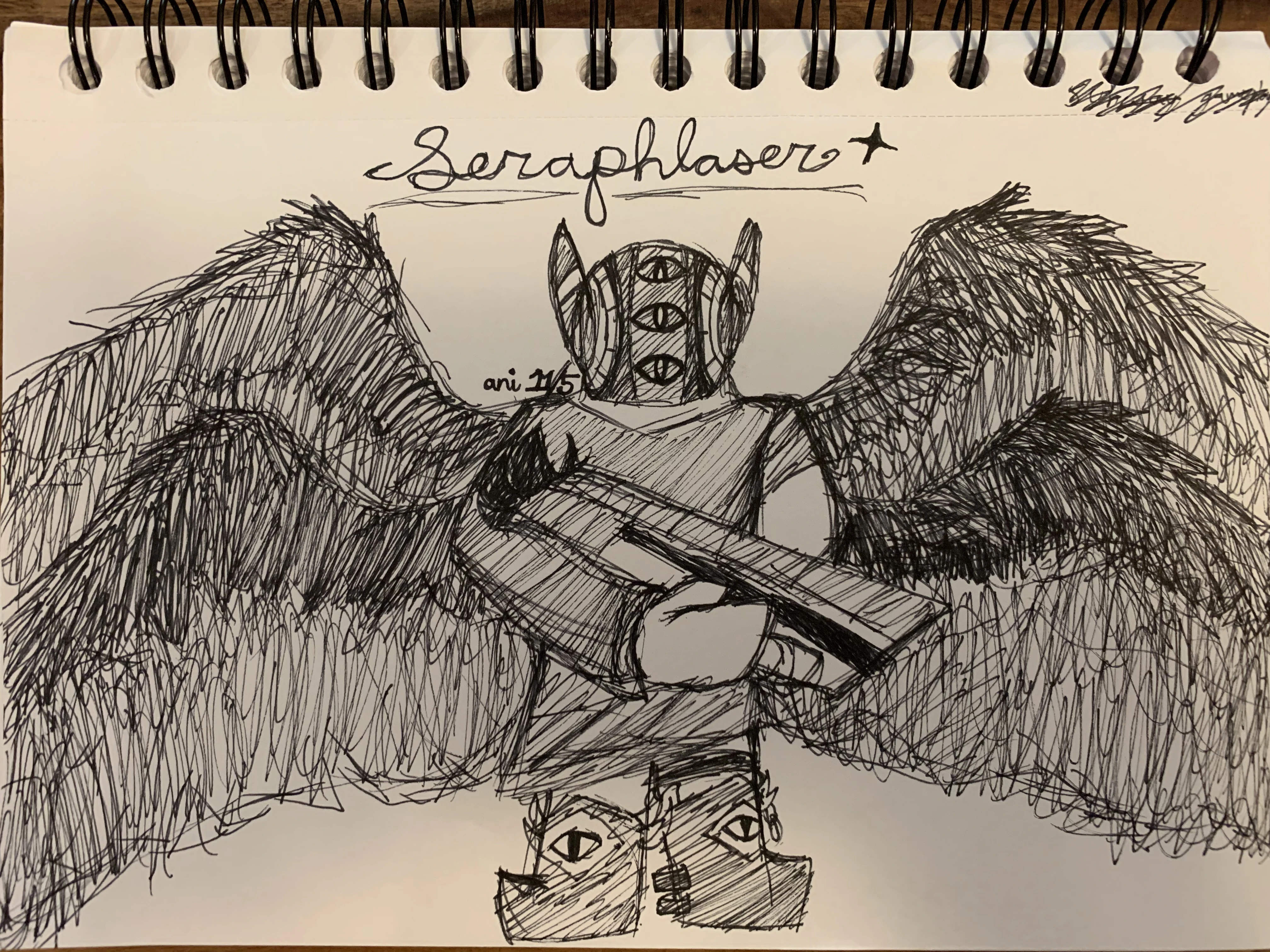 seraphlaser i drew during churc | Fandom