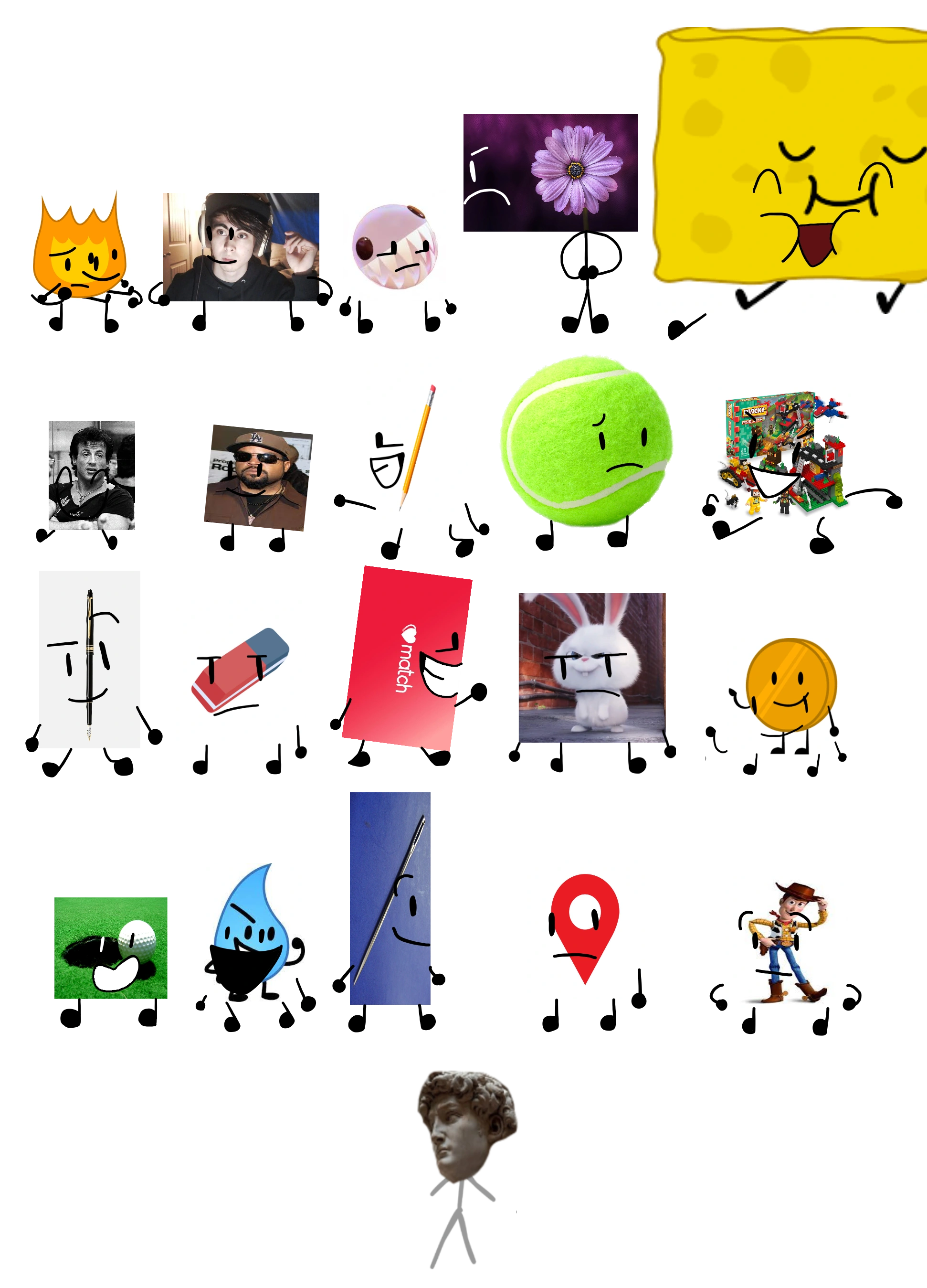 BFDI but everyone is the first picture when you search up the ...