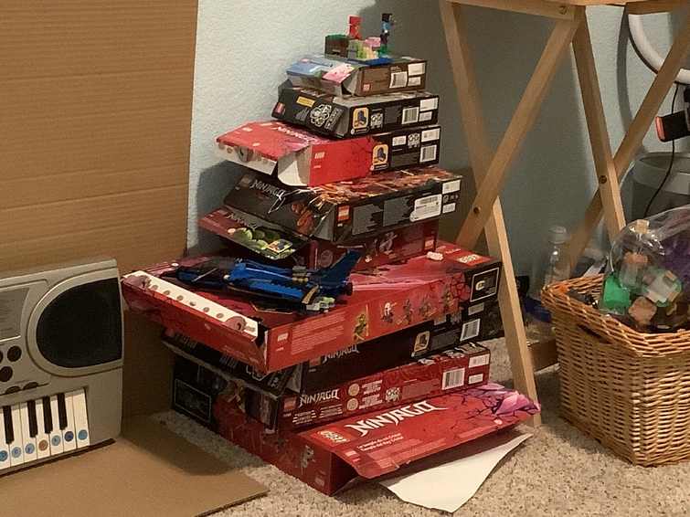 You got any lego boxes laying around and some extra ninjago characters ...