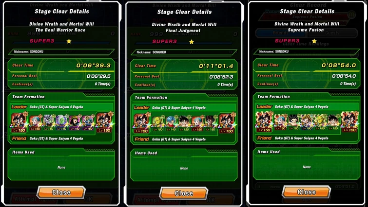 Just best team things....Divine Wrath and Mortal Will Stages 5, 6 & 7 ...