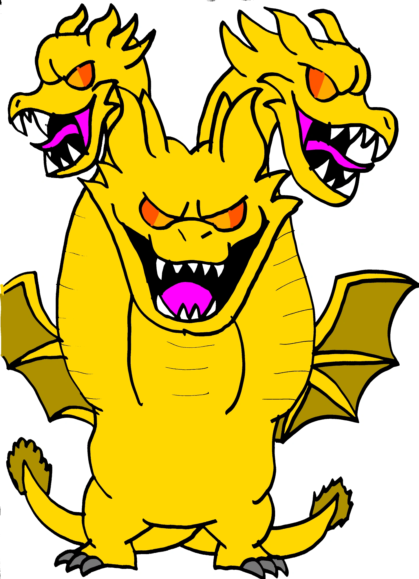 My drawing of King Ghidorah | Fandom