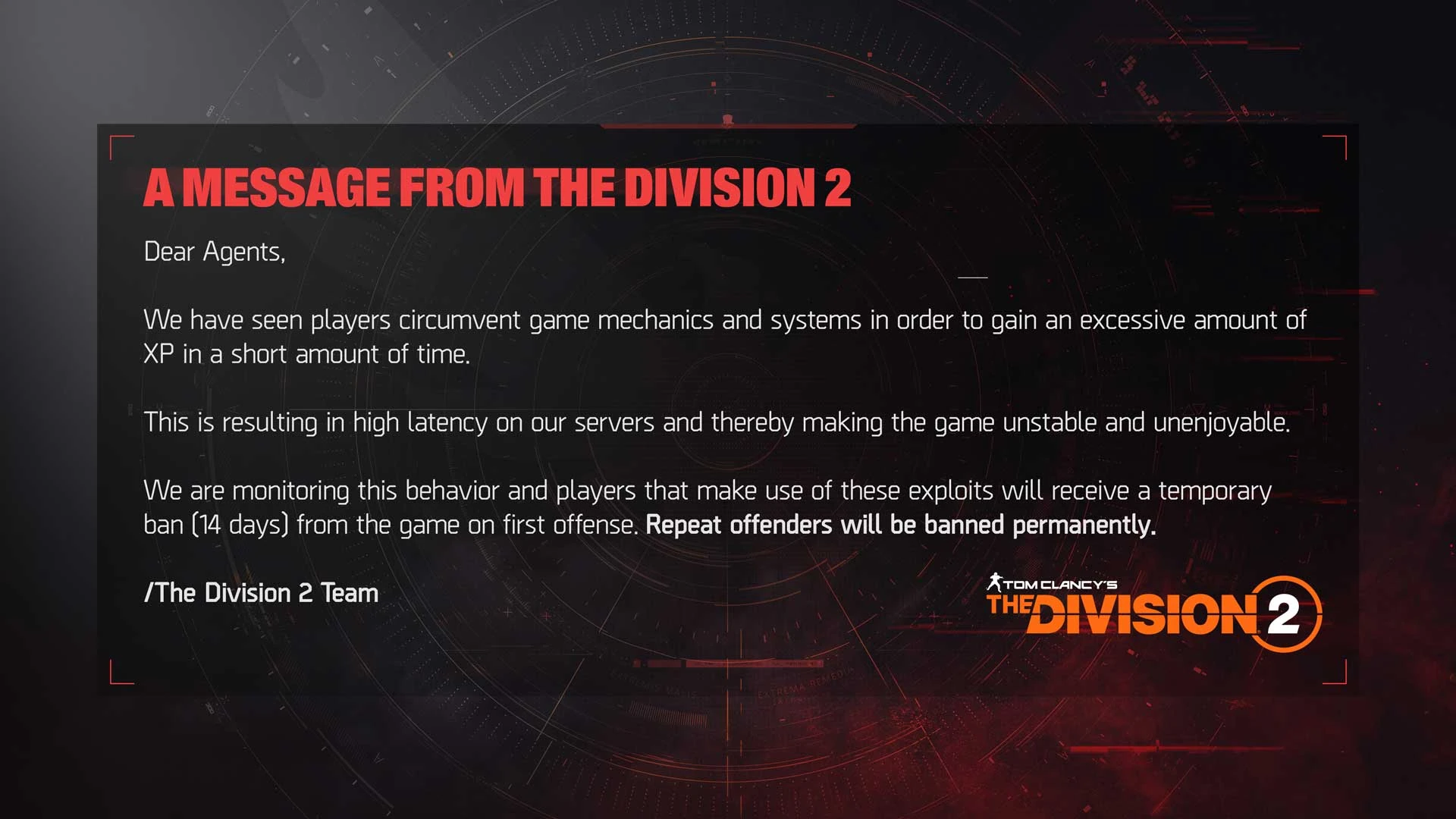 A Message From The Division 2 Team | Fandom