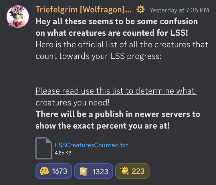 Creatures counted for LSS + new vena anims | Fandom