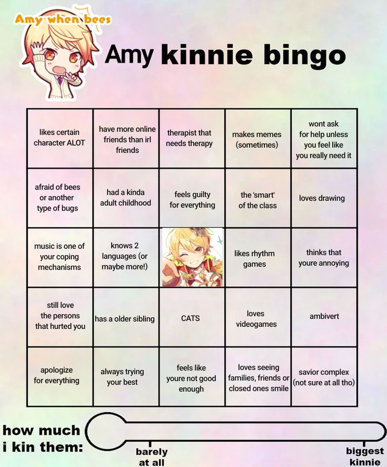 My kinnie bingo!! | Fandom
