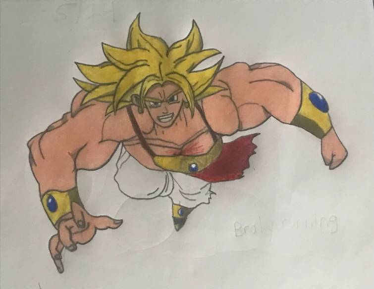 First attempt at drawing Broly | Fandom
