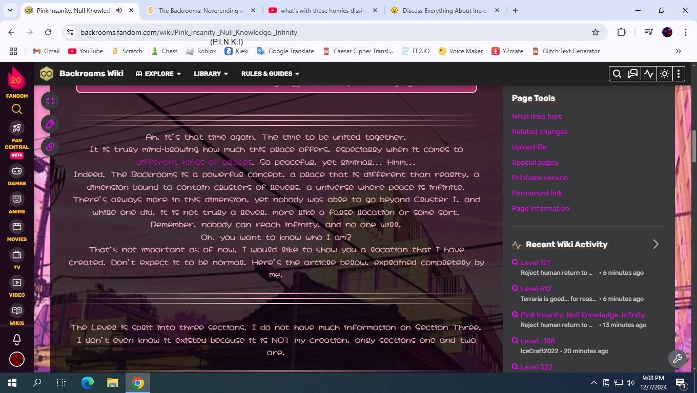 ah yes we have to admire the fact that pinki fucking entered the backrooms and made this | Fandom