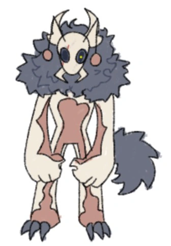 Skinwalker/wendigo doodle concept i made, basically the pre evolution ...