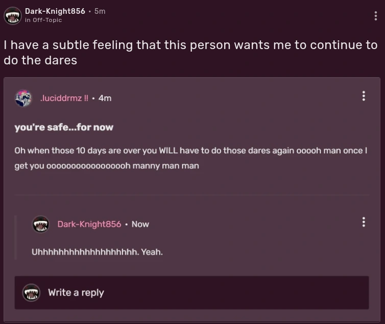 I have a subtle feeling that this person DOES NOT know what they're ...