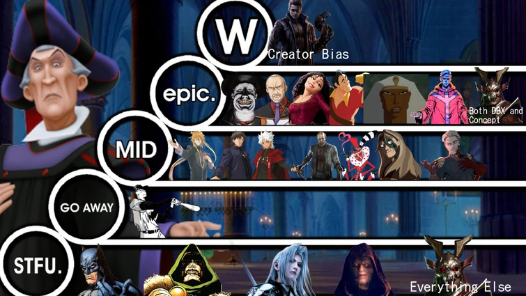 Judge Claude Frollo (The Hutchback Of Notre Dame) Tier List. Oh boy ...