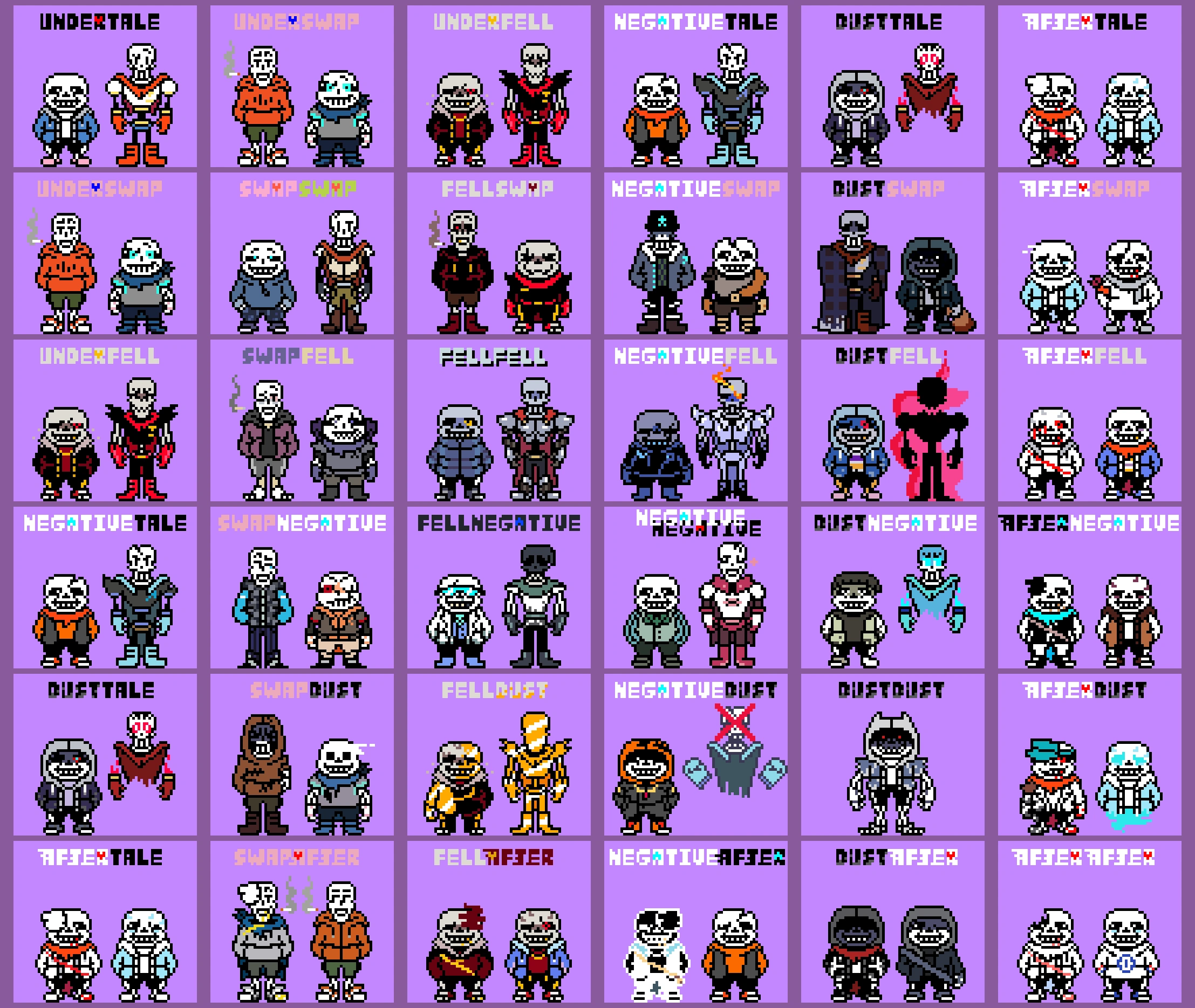 Mini Undertale AU Chart | Fandom