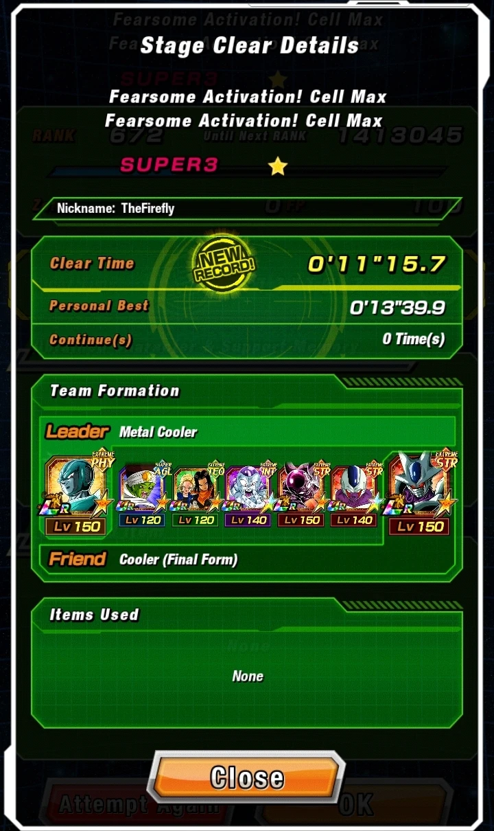 No iteming Cell Max in less than 8 turns! - ft. LR STR Full Power ...