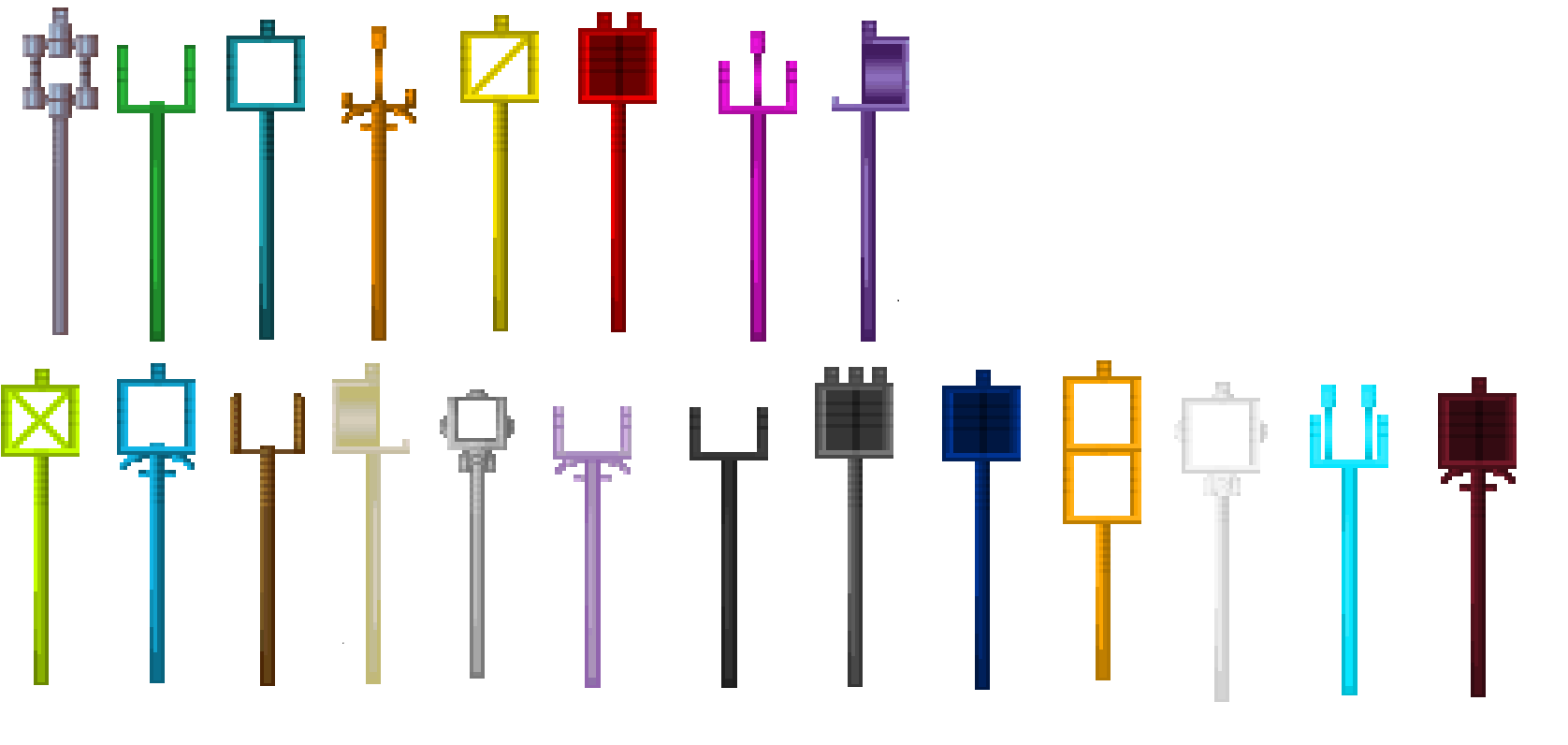 I made 13 more custom staffs | Fandom