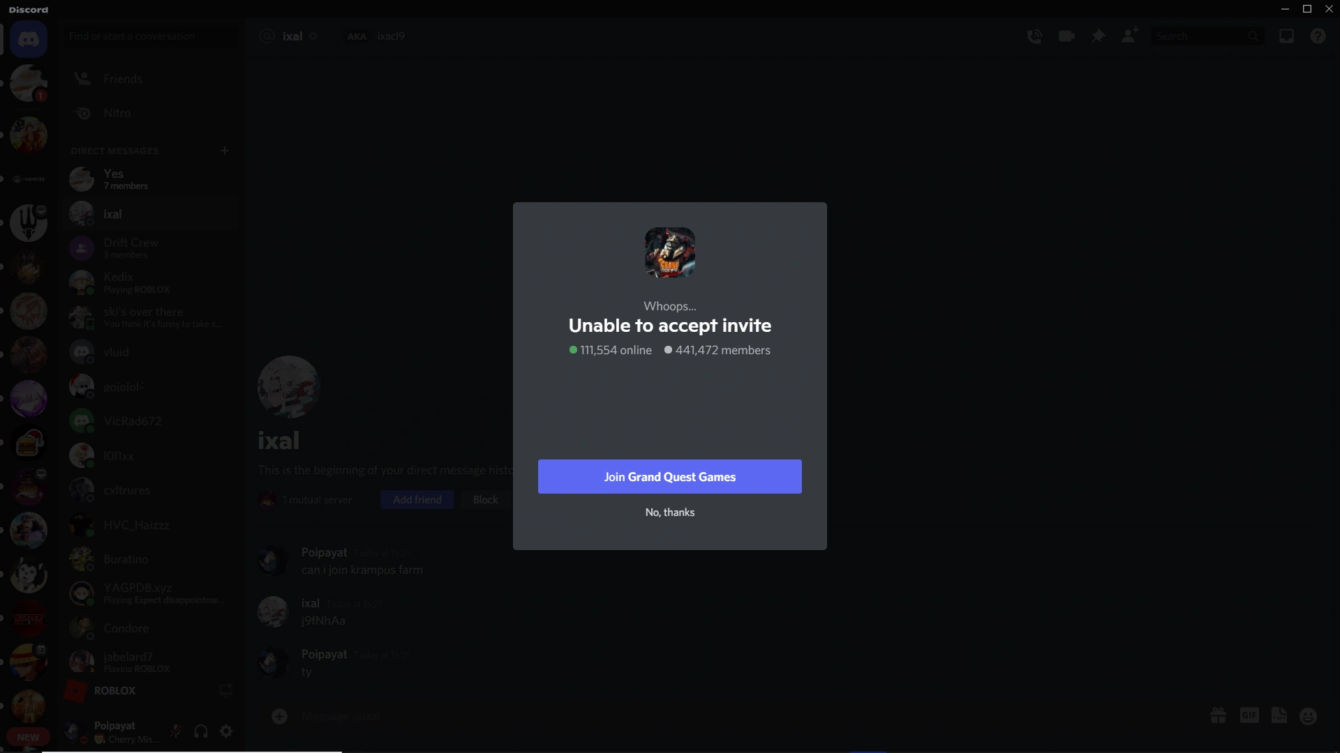 Is it just me or can i not join the gpo discord | Fandom