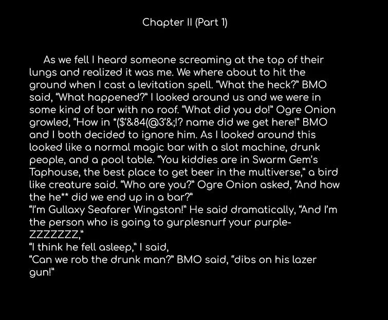 Fanfic chapter 2 part 1 | Fandom