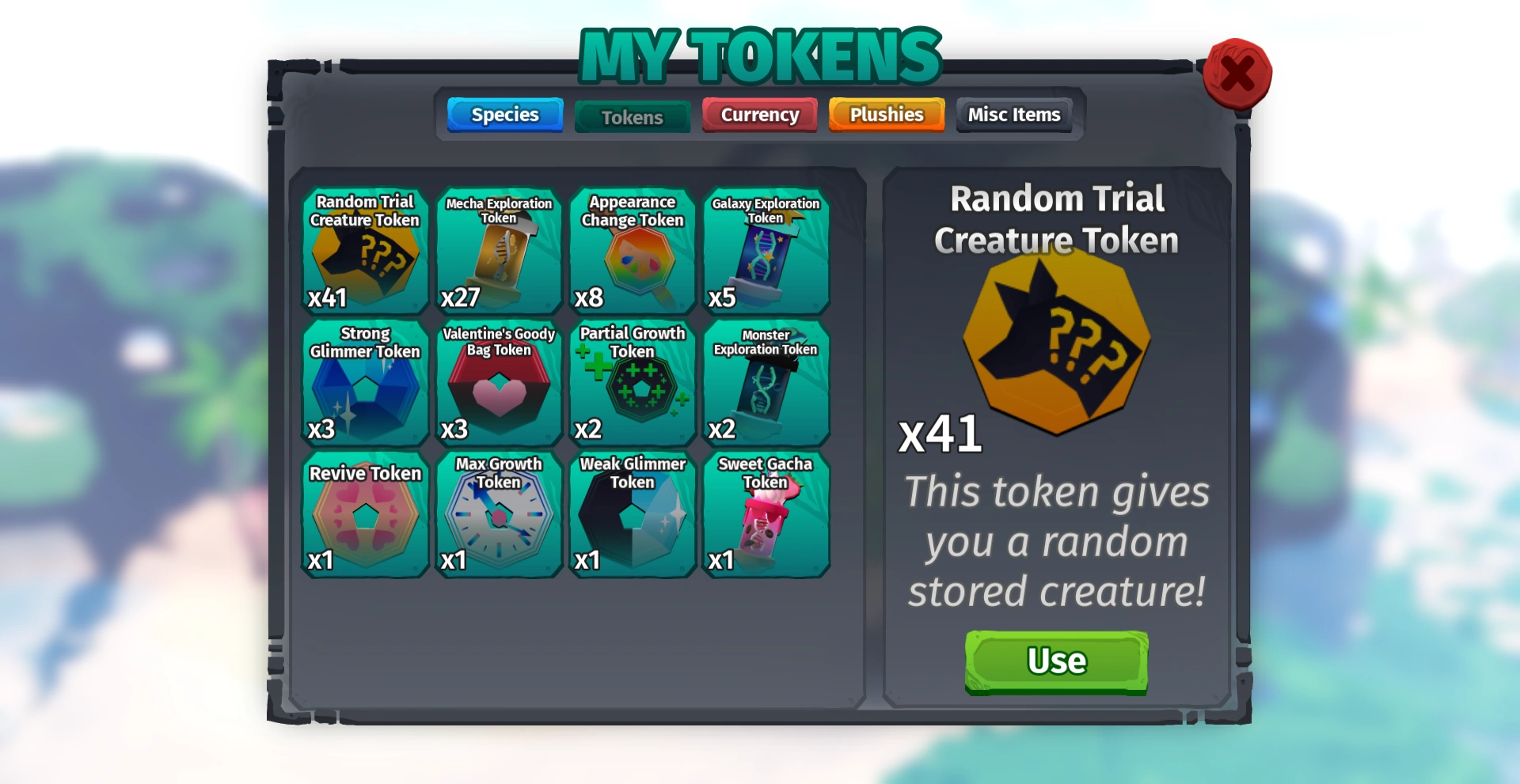 What is the value of 41 random creature trial tokens? | Fandom
