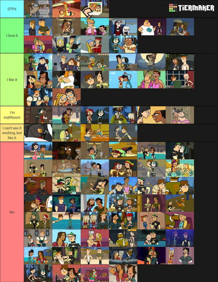 Total Drama Ship Tier List | Fandom