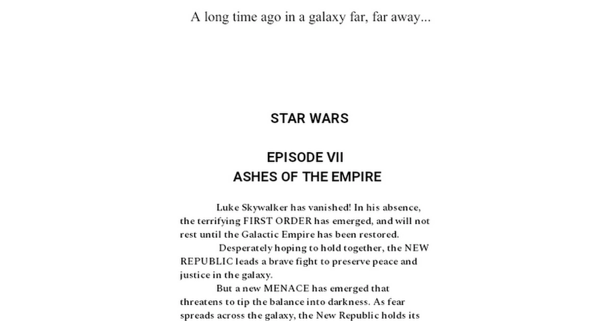 My Star Wars The Force Awakens Rewrite | Fandom