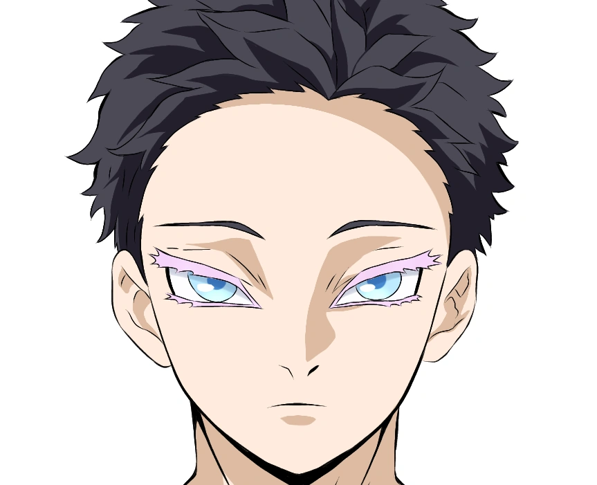 So, I traced an image of Akaza to see what Hakuji would look like in ...