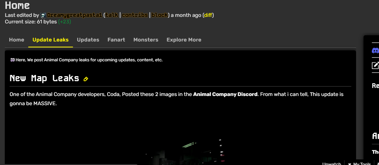 new update leaks section | Fandom