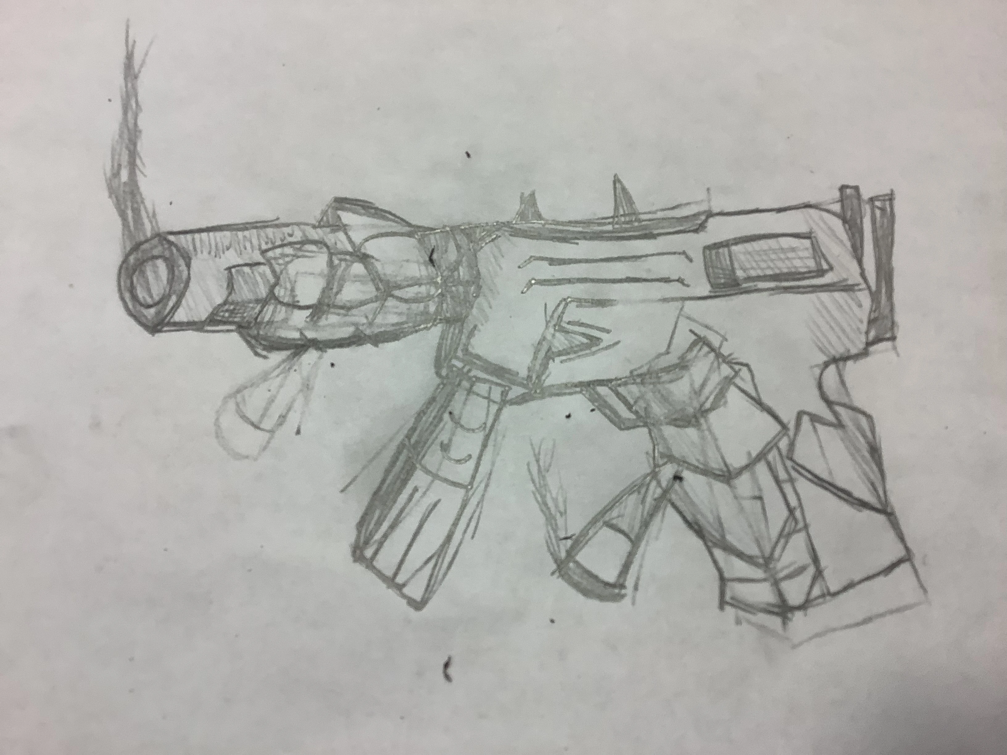 Small gun drawing 2 | Fandom