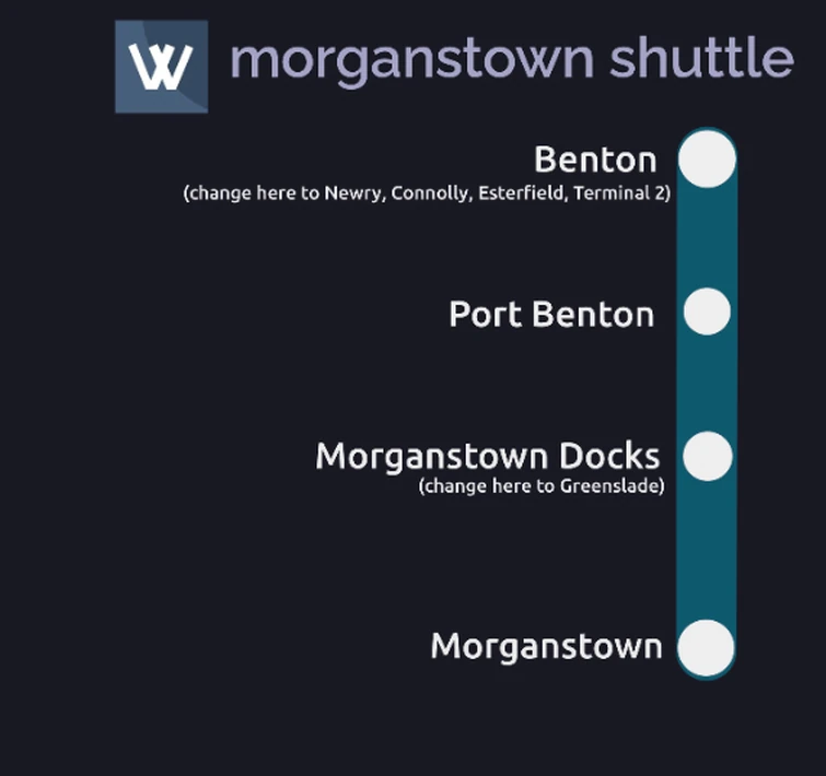 Morganstown Shuttle map (used 2020-2024) | Fandom