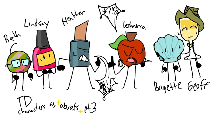 TD characters as objects pt 3 | Fandom