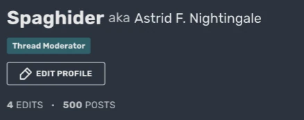 500 Post Special: The Off-Topic Thread! | Fandom