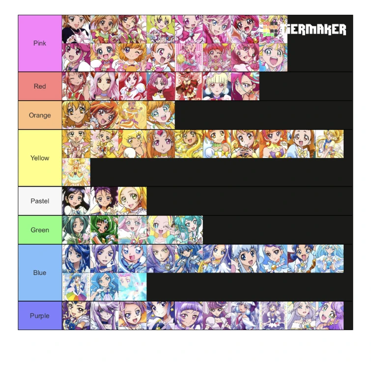 Every pretty cure color team (& every Cure who’s on each)🤍🌈💖 | Fandom