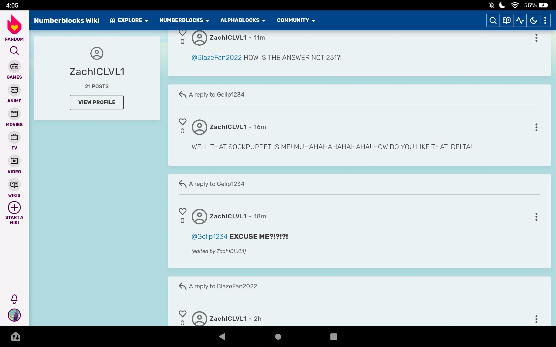 Zach is back, back on track, I sure hope no admin's slack(ing off ...