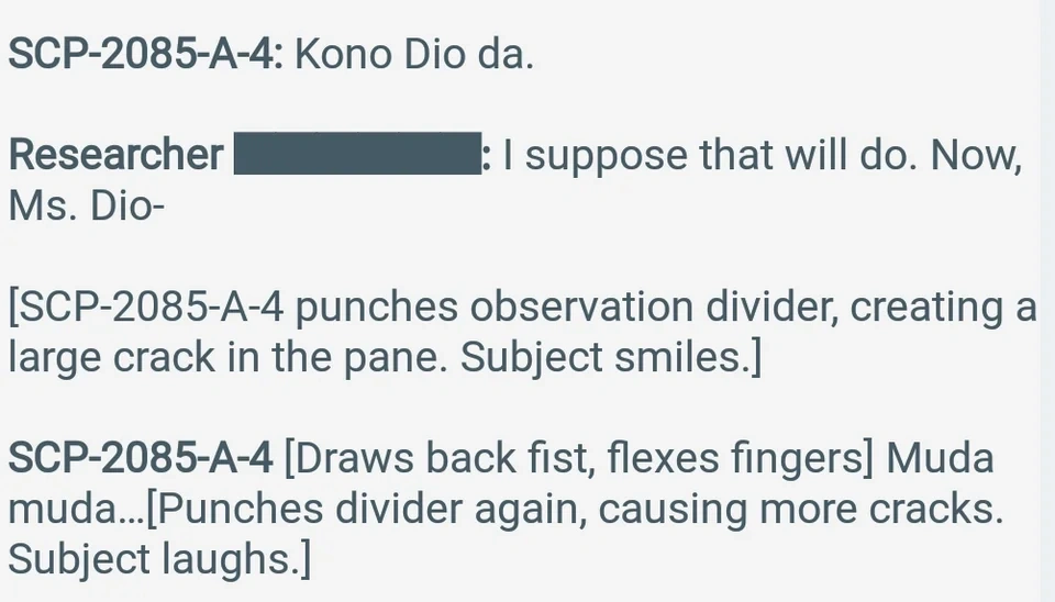 Guys omfg is’t a jojo reference, scp made a jojo reference | Fandom