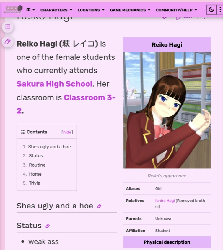 YALL SOMEONE DID THIS TO REIKO HAGI | Fandom