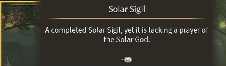 Solar Sigil | Fandom