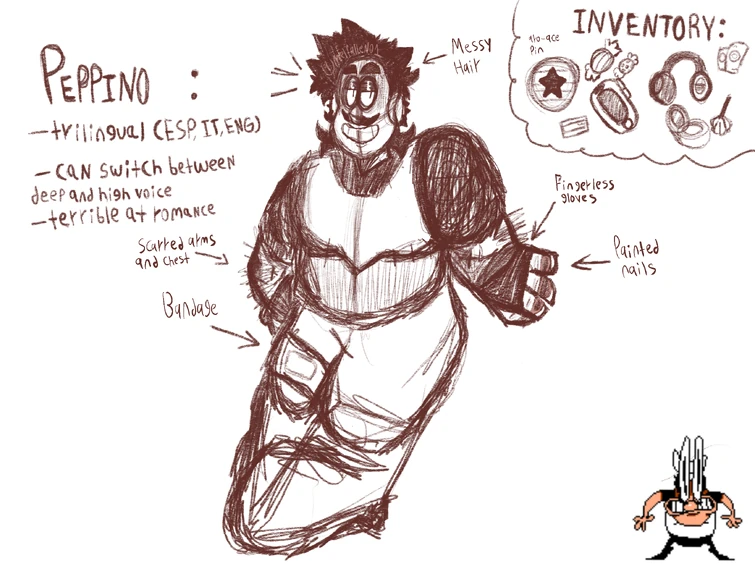 hc!peppino ref sheet! | Fandom