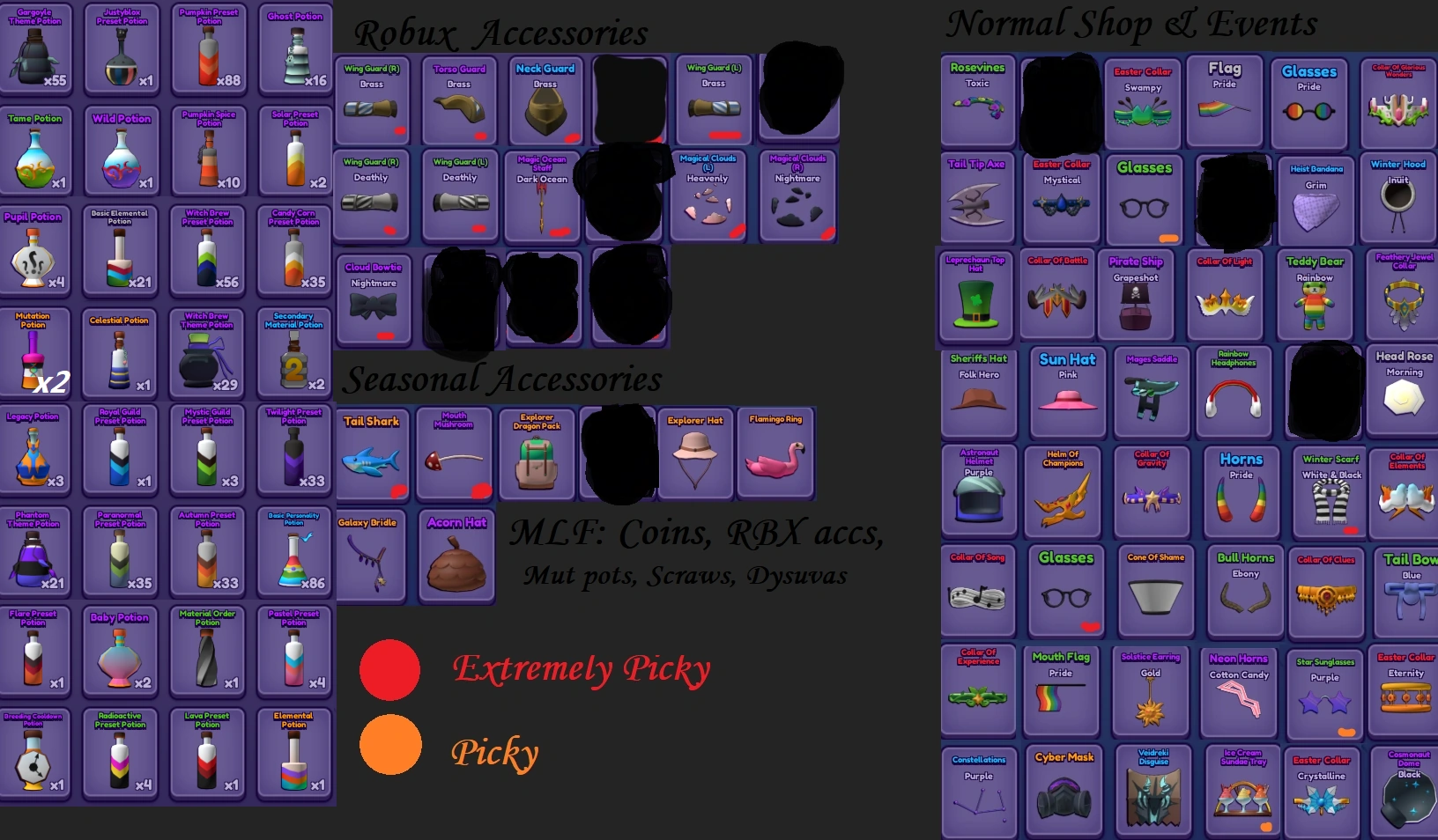 Trading or Selling potions and Accessories | Fandom