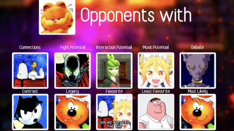 Garfield matchups thing | Fandom