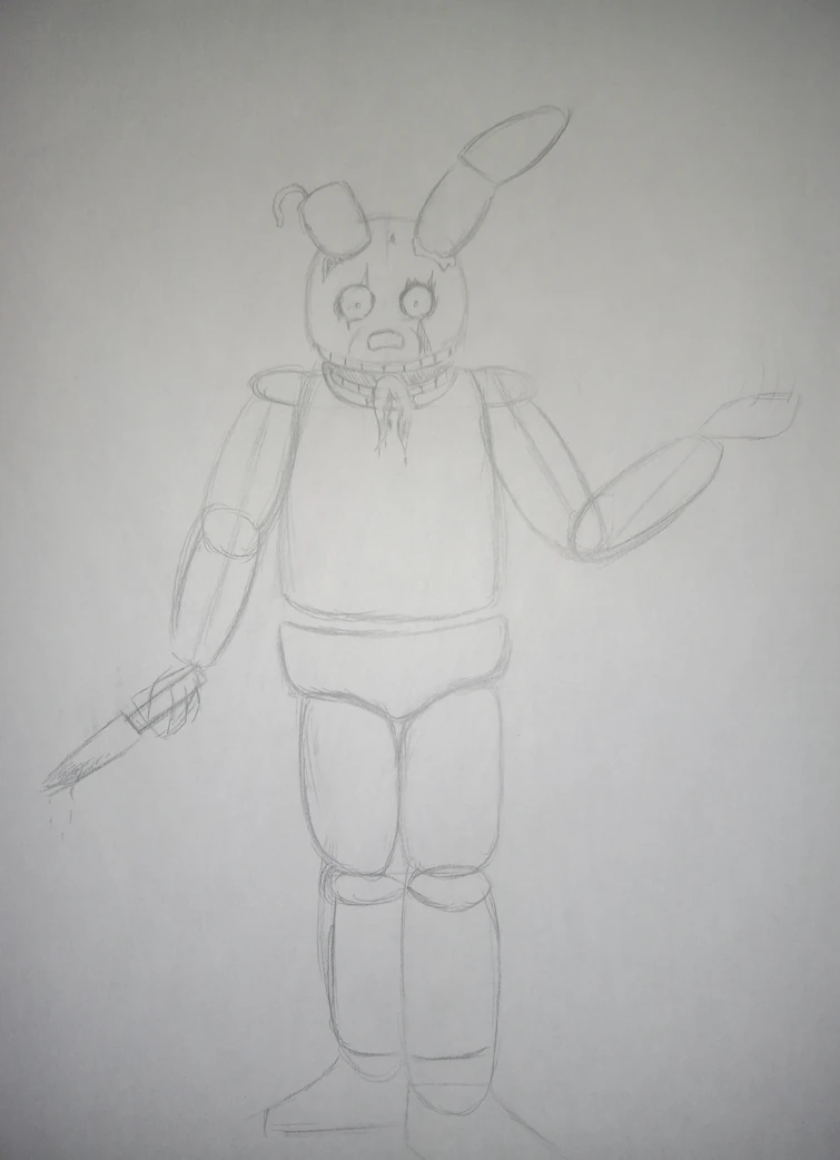 Springtrap Drawing I'm Currently Working On | Fandom
