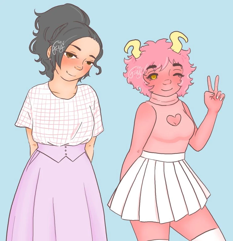 someone give me momo x Mina art- please- | Fandom