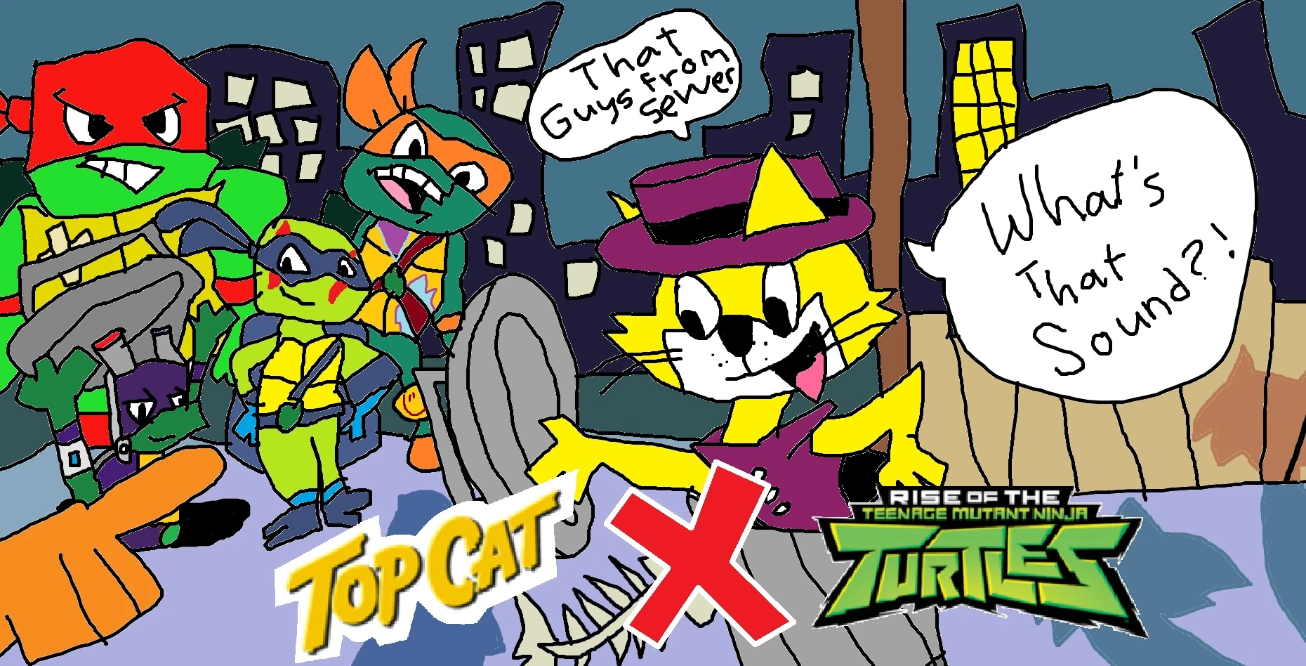 I made the crossover picture with Top Cat by Hanna-Barbera Productions ...
