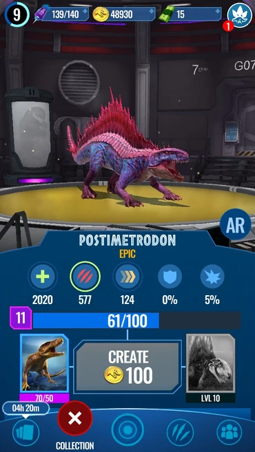 Jurassic world alive hybrid battles s1 GF4 Postimetrodon vs ...