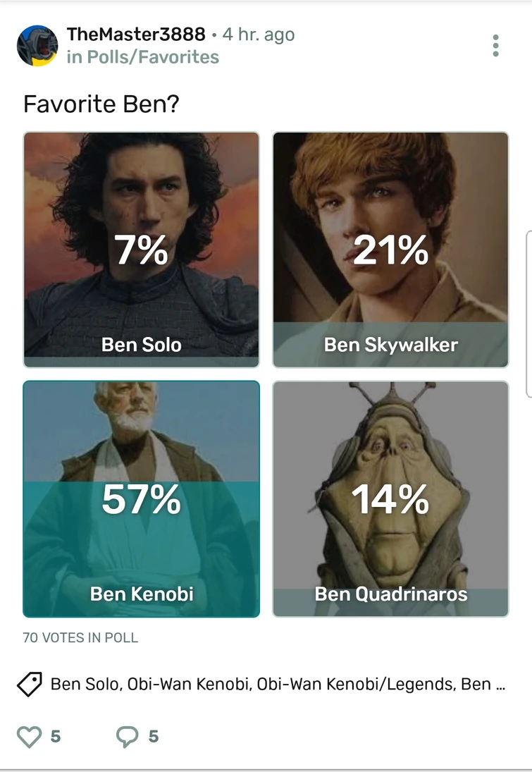 Favorite Ben? | Fandom