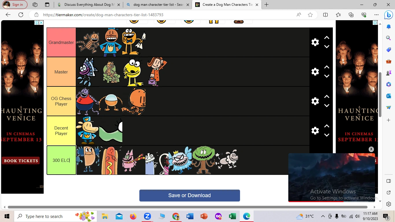 Dog Man Character tier list based on how well they would play in a ...