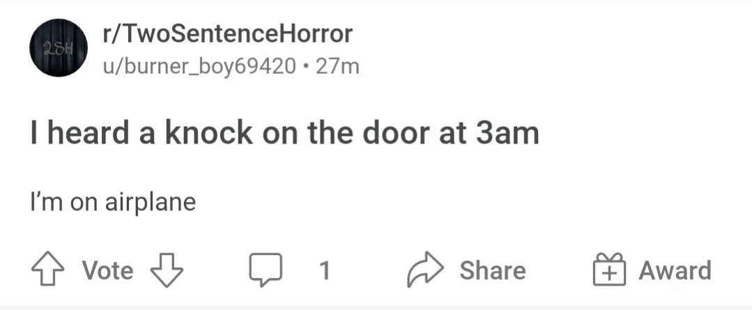 Bad Two Sentence Horror | Fandom