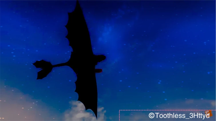 Toothless Flying Silhouette