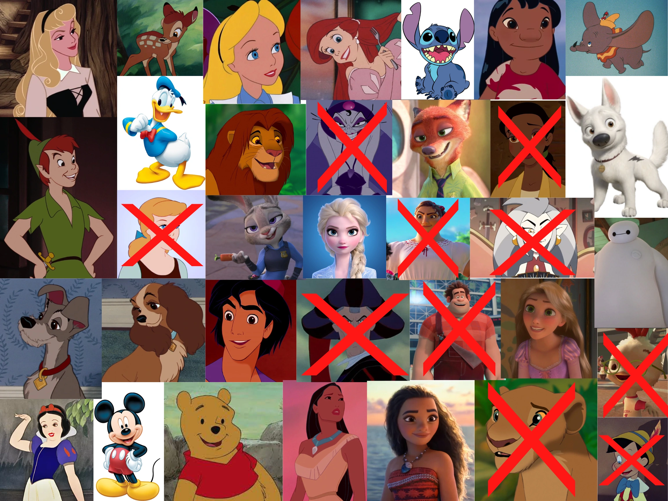 Disney Character Elimination Game/Part 11- Pinocchio is out. Who's next ...