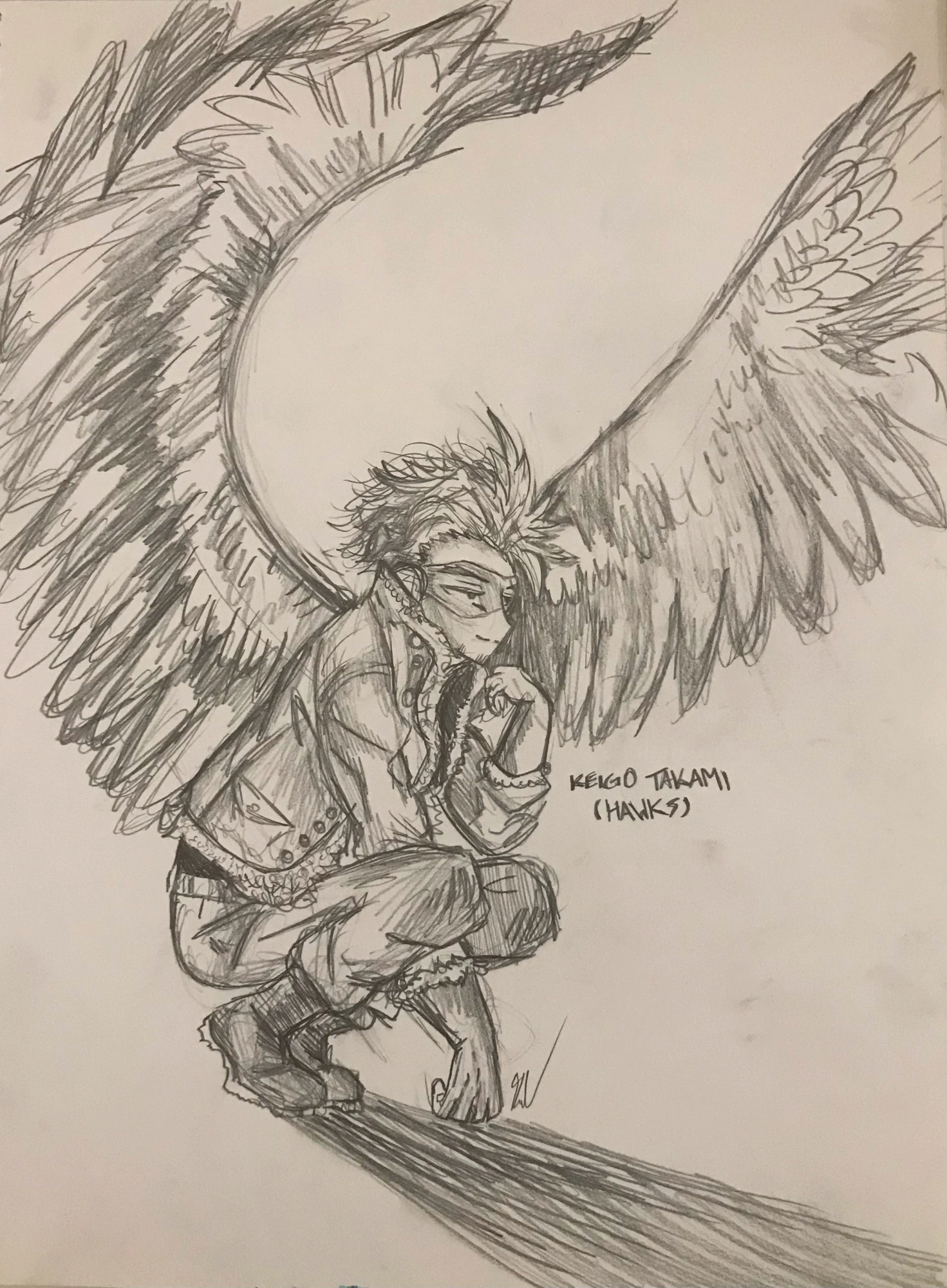 Hawks sketch I did | Fandom